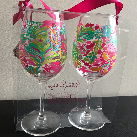 Lilly Pulitzer Wine Glasses